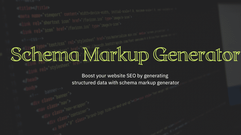 Schema Markup Generator – Boost SEO with Structured Data