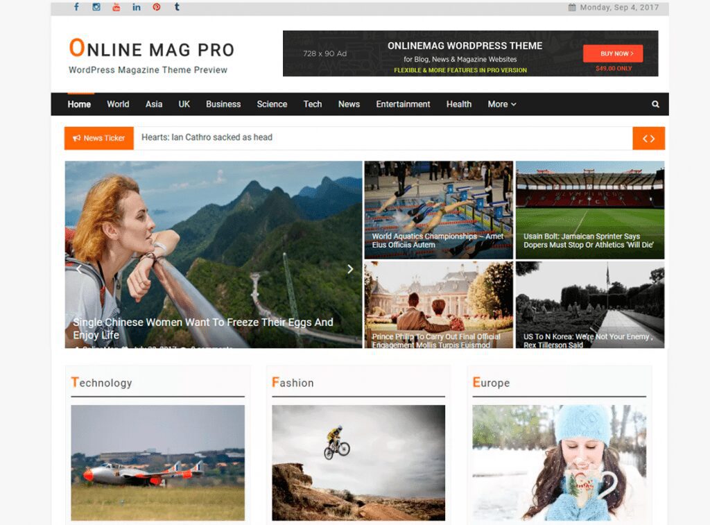screenshot - eVision Themes